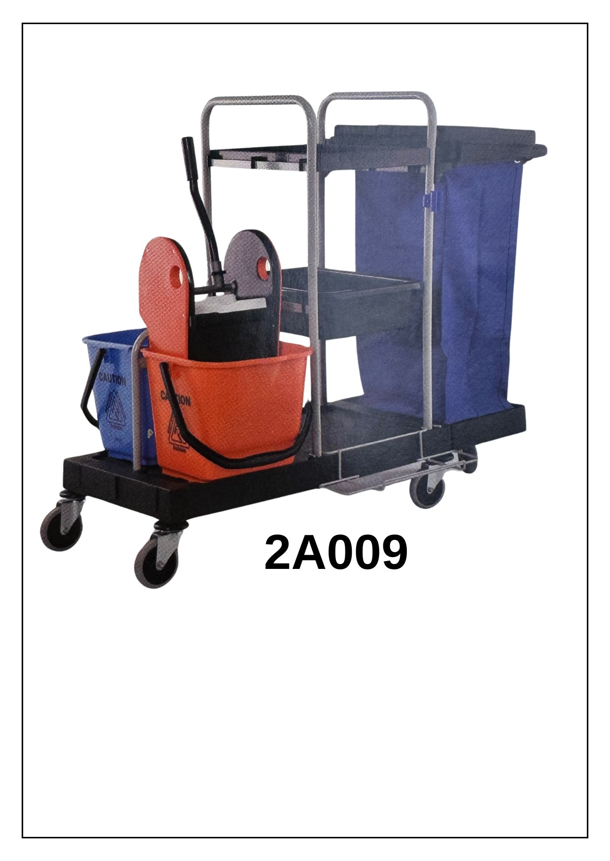 עגלת ניקיון מאובזרת דגם חדיש 2A009